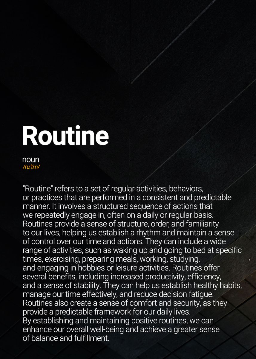 'Routine' Poster, picture, metal print, paint by Mr Penguin | Displate