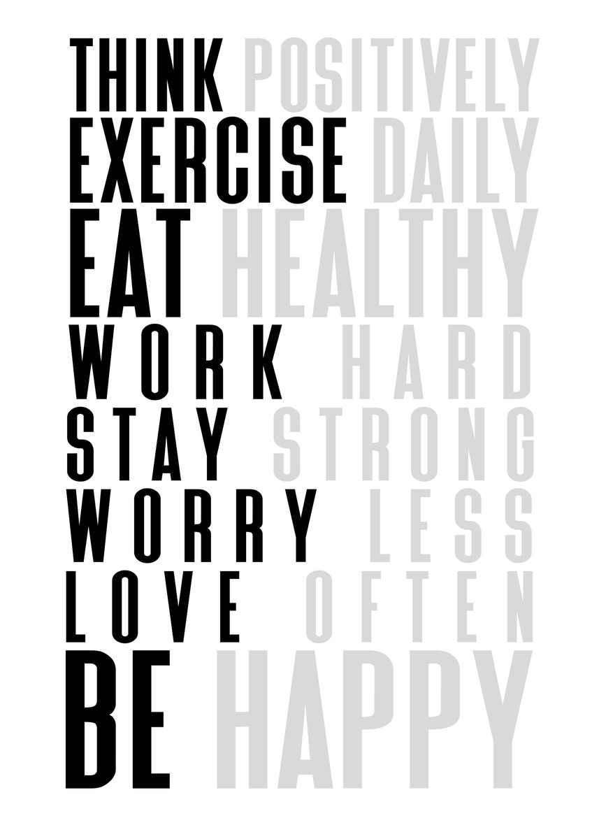 'Exercise Motivation' Poster, picture, metal print, paint by slamet ...