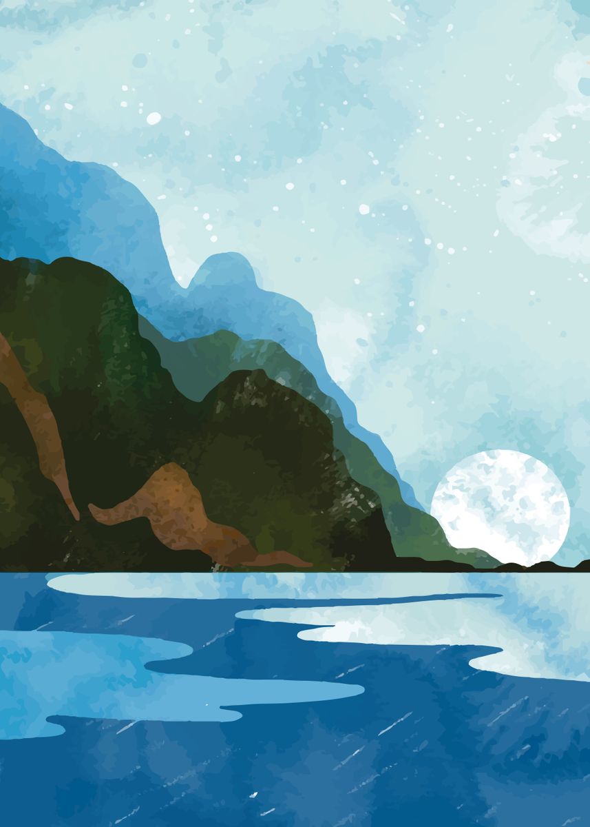 'Nature abstract wall art' Poster by Kamelyon | Displate