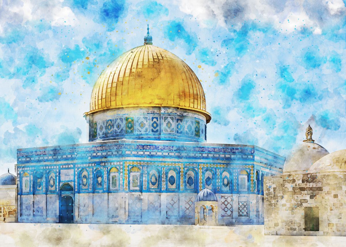 'Dome of the Rock' Poster by Nikolovi Art | Displate