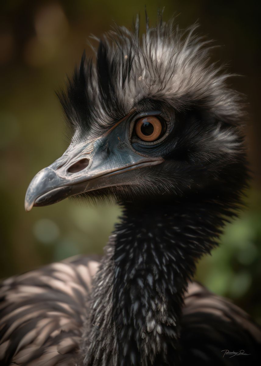 'Beautiful emu' Poster, picture, metal print, paint by Zooscape ...