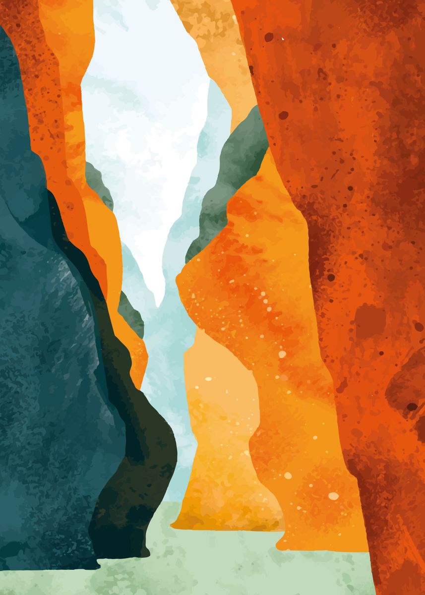 'Nature abstract wall art' Poster, picture, metal print, paint by ...