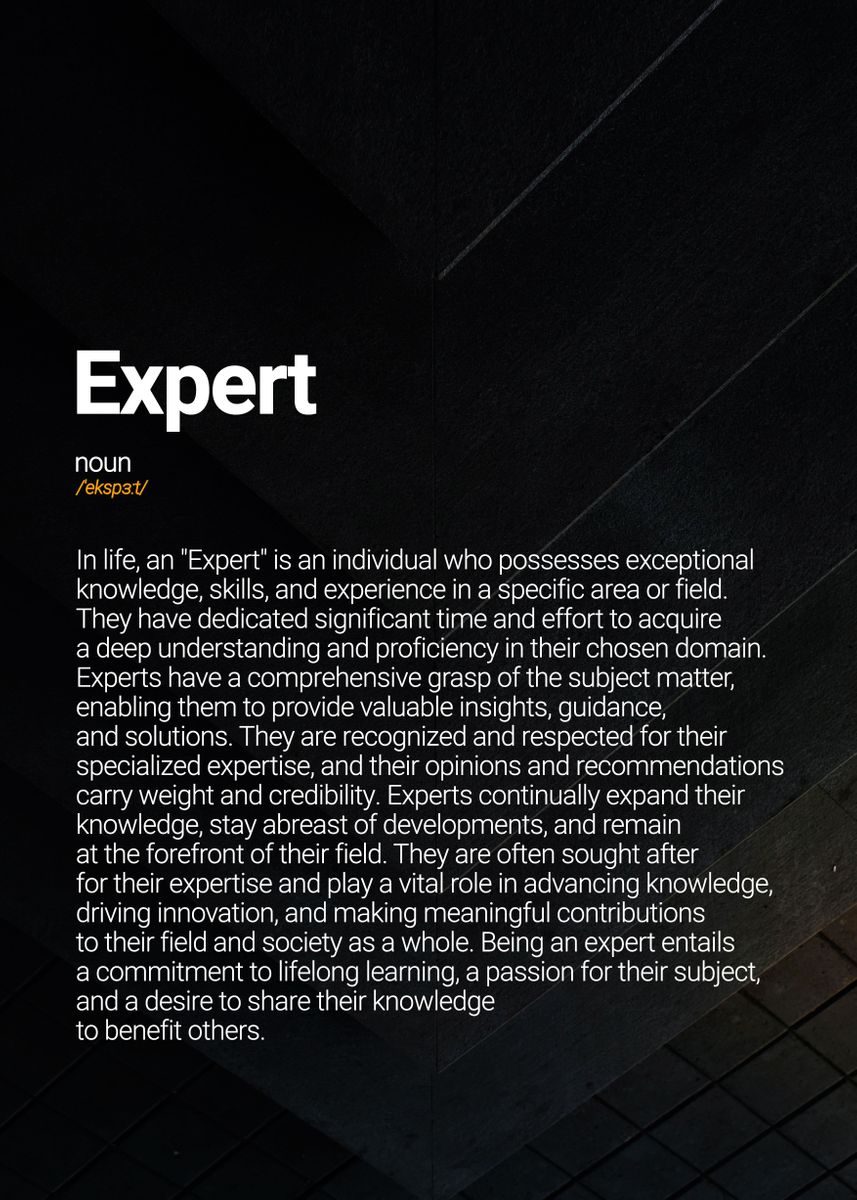 'Expert' Poster, picture, metal print, paint by Mr Penguin | Displate