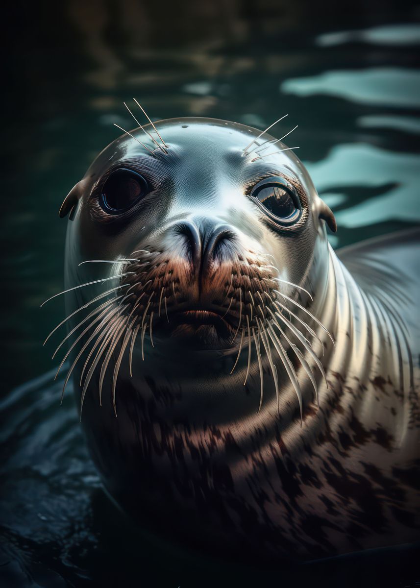 'Sleepy seal' Poster, picture, metal print, paint by Zooscape Wildlife ...