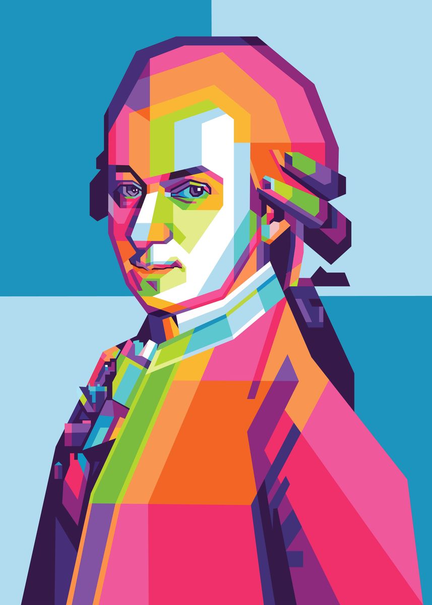 'Mozzart' Poster, picture, metal print, paint by Magic Apes | Displate