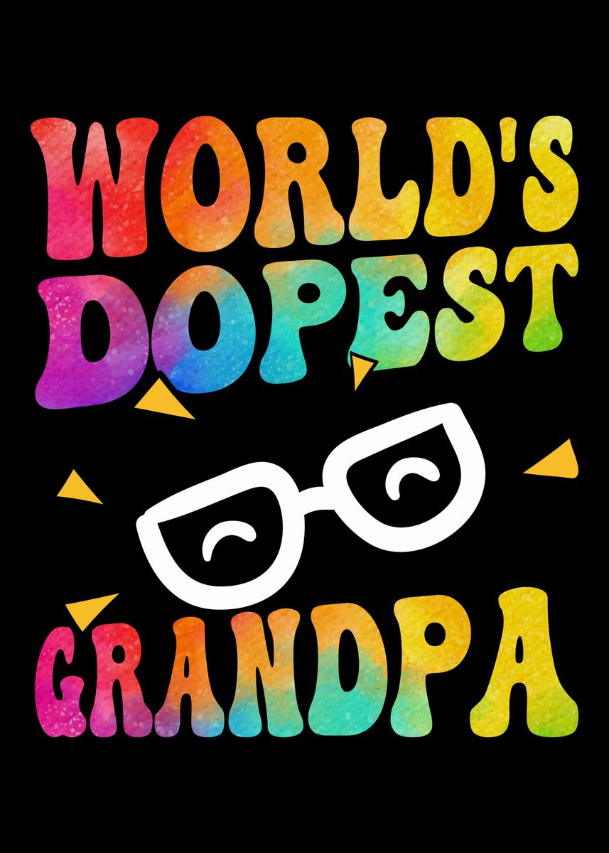 'Hippie Grandpa Tie Dye' Poster, picture, metal print, paint by ...