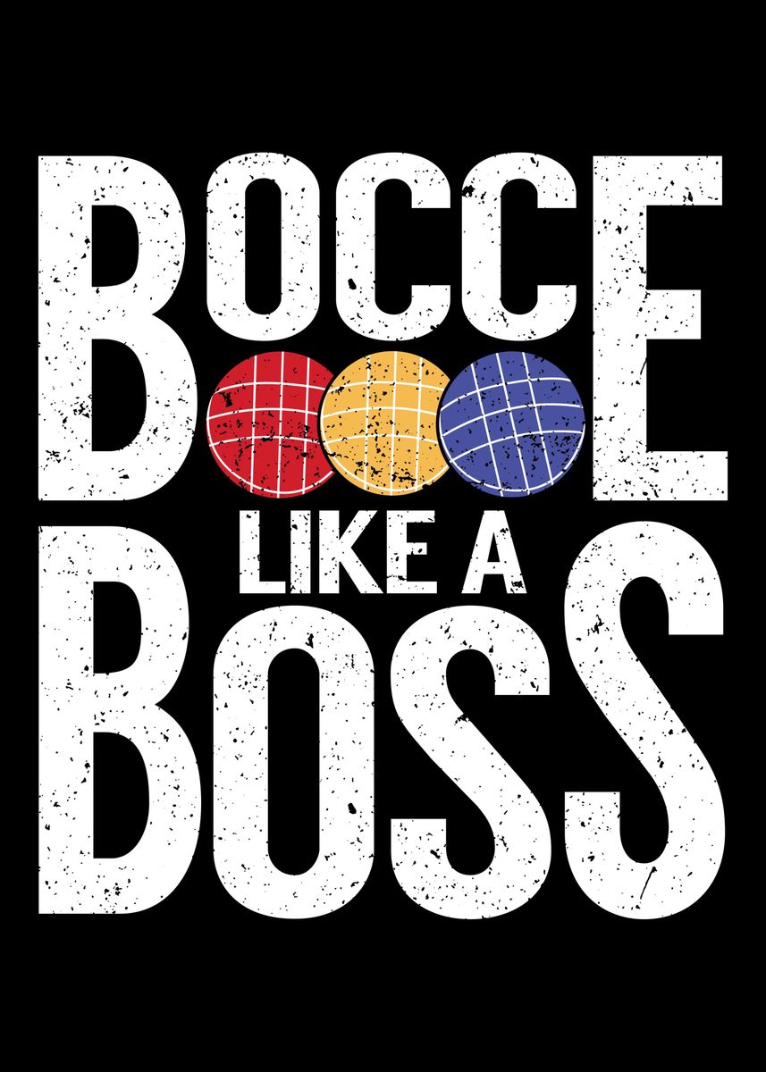 'Funny Bocce Ball Player' Poster, picture, metal print, paint by ...
