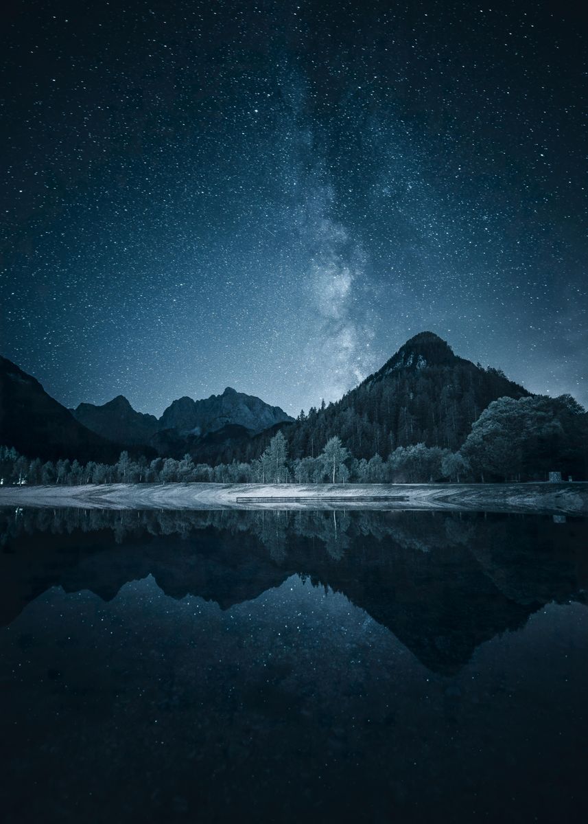'Space Night Sky' Poster, picture, metal print, paint by PosterSuite ...