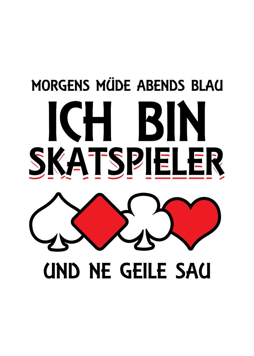 'Skat German' Poster, picture, metal print, paint by Sebastian Wünsche ...
