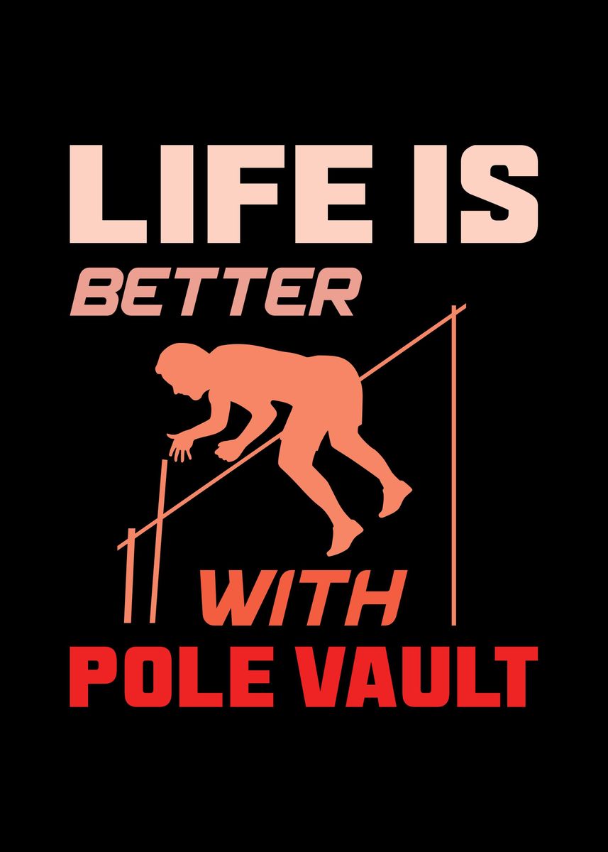 'Pole Vault' Poster, picture, metal print, paint by Sebastian Wünsche ...