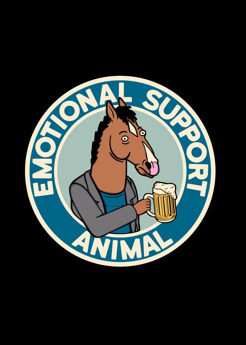 'Emotional Support Animal' Poster, picture, metal print, paint by ...
