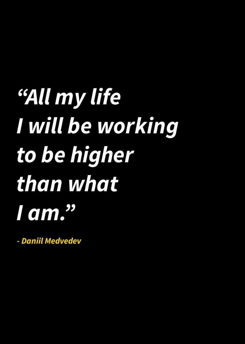 'Daniil Medvedev quotes ' Poster by iwak ayam | Displate