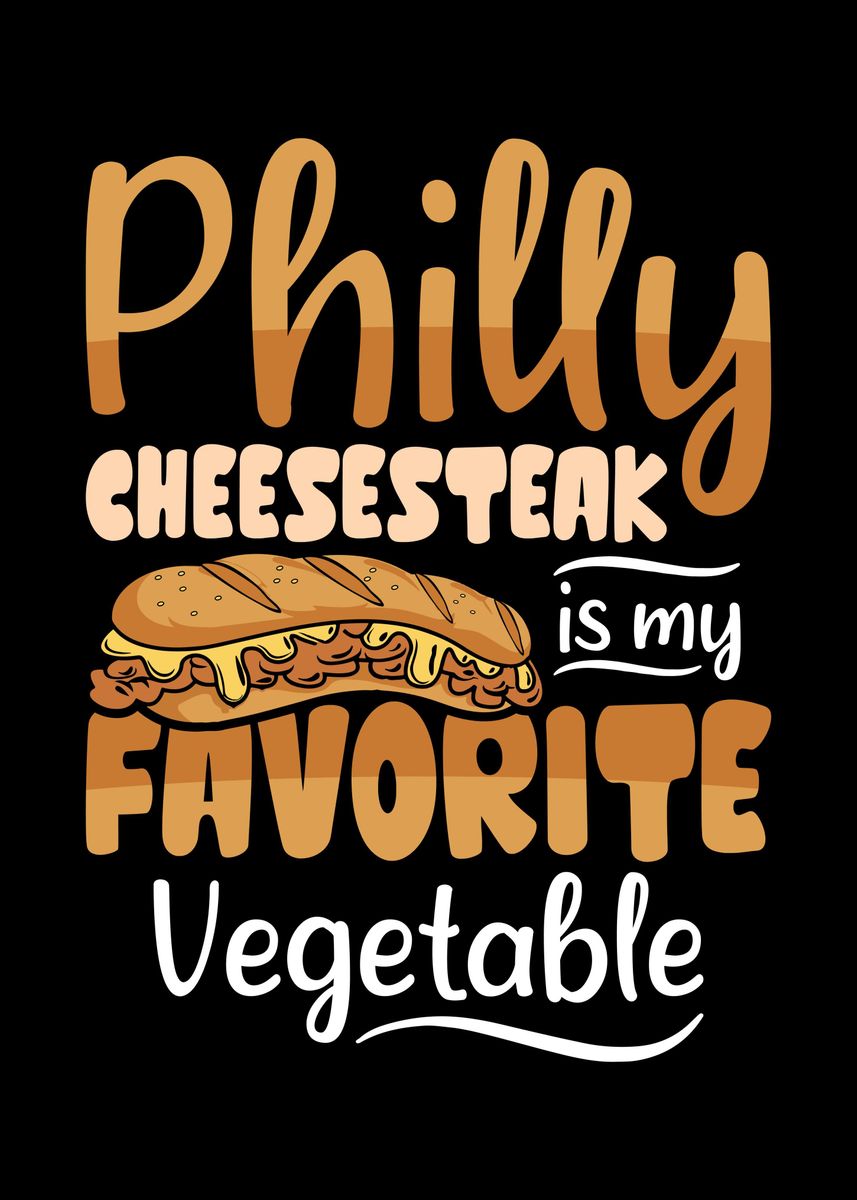 'Philly Cheesesteak' Poster, picture, metal print, paint by Sebastian ...