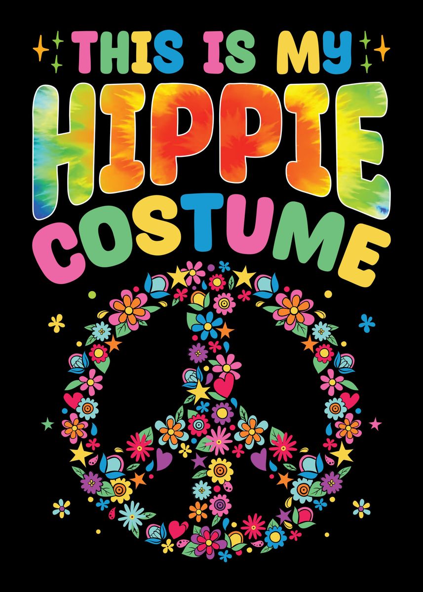 'Hippie Peace Kindness' Poster, picture, metal print, paint by ...
