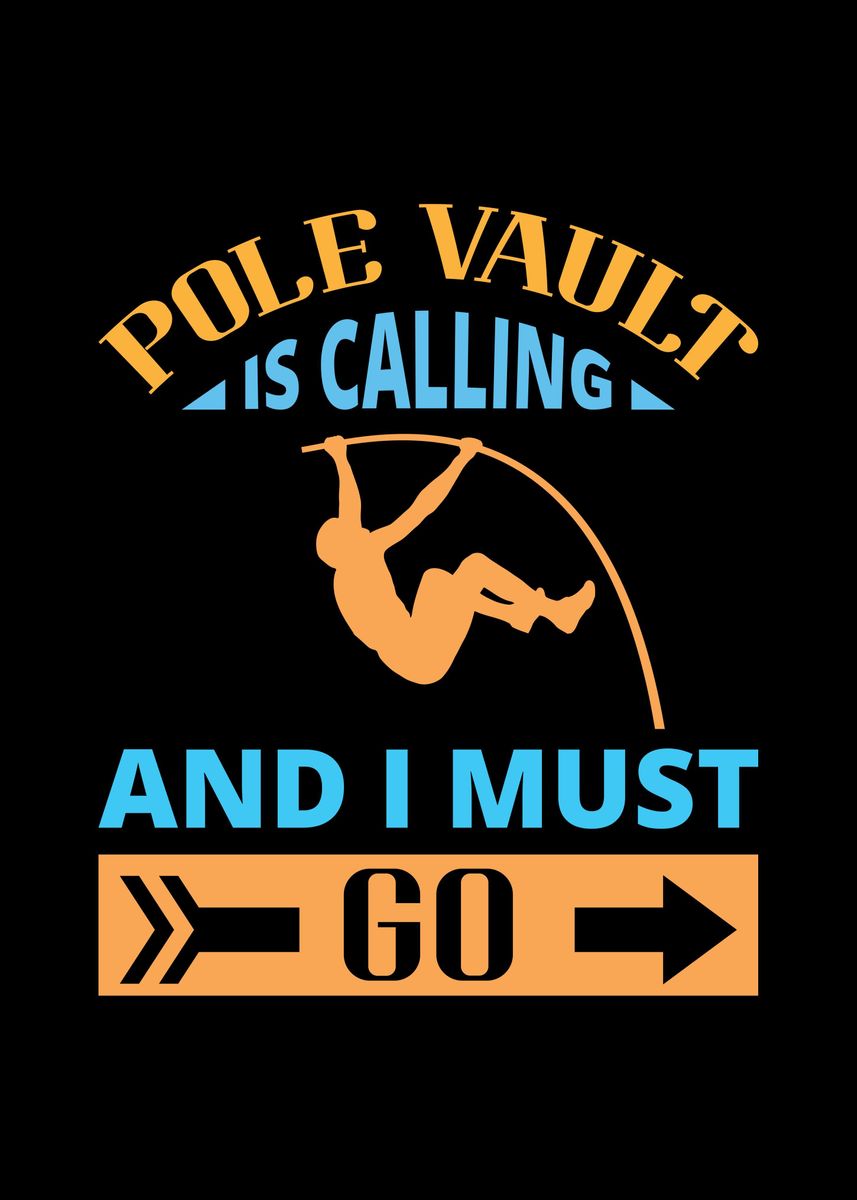 'Pole Vault' Poster, picture, metal print, paint by Sebastian Wünsche ...