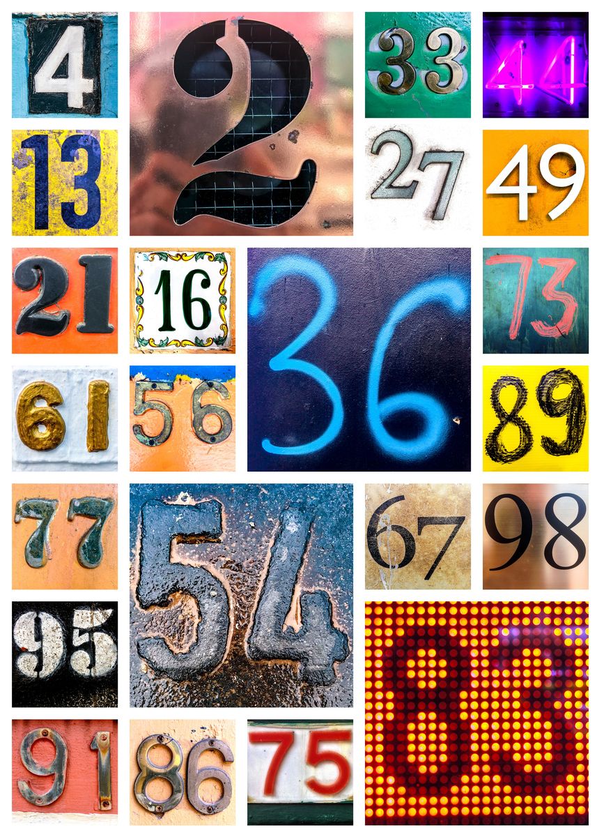 'Singapore Found Numbers' Poster, picture, metal print, paint by John ...