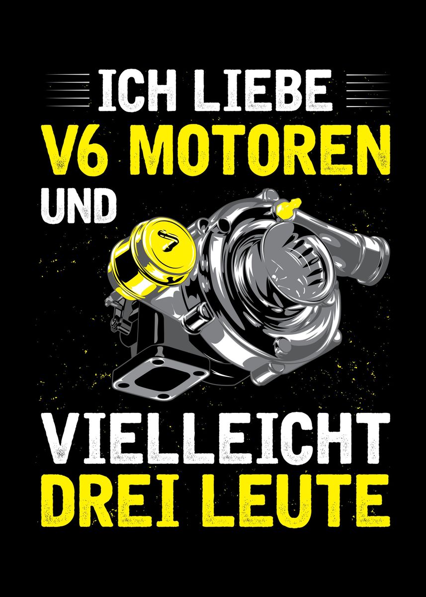 'Tuner Tuning German V6' Poster by Sebastian Wünsche | Displate