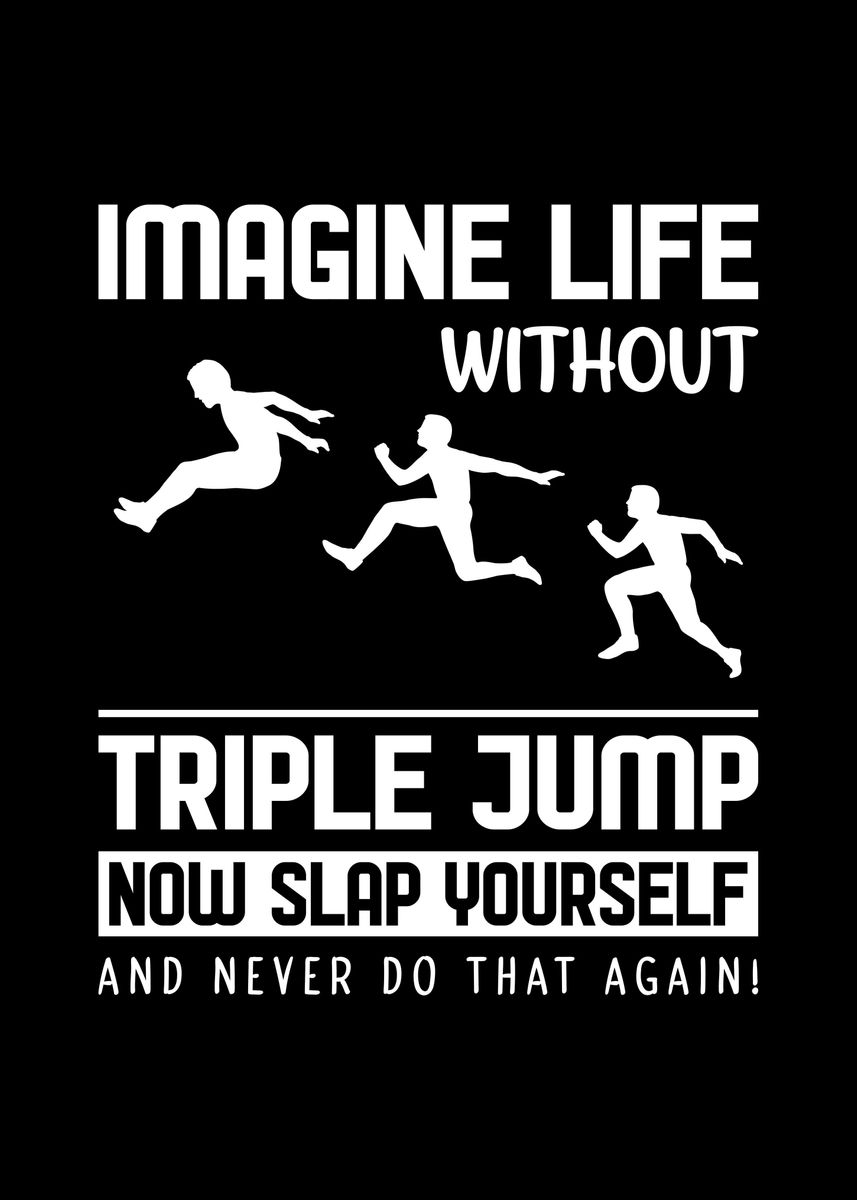 'Triple Jump' Poster, picture, metal print, paint by Sebastian Wünsche ...