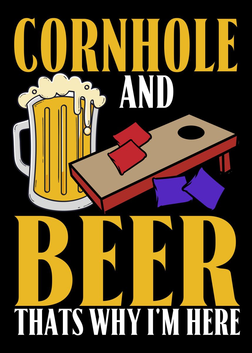 'Funny Corn Hole' Poster, picture, metal print, paint by AestheticAlex ...