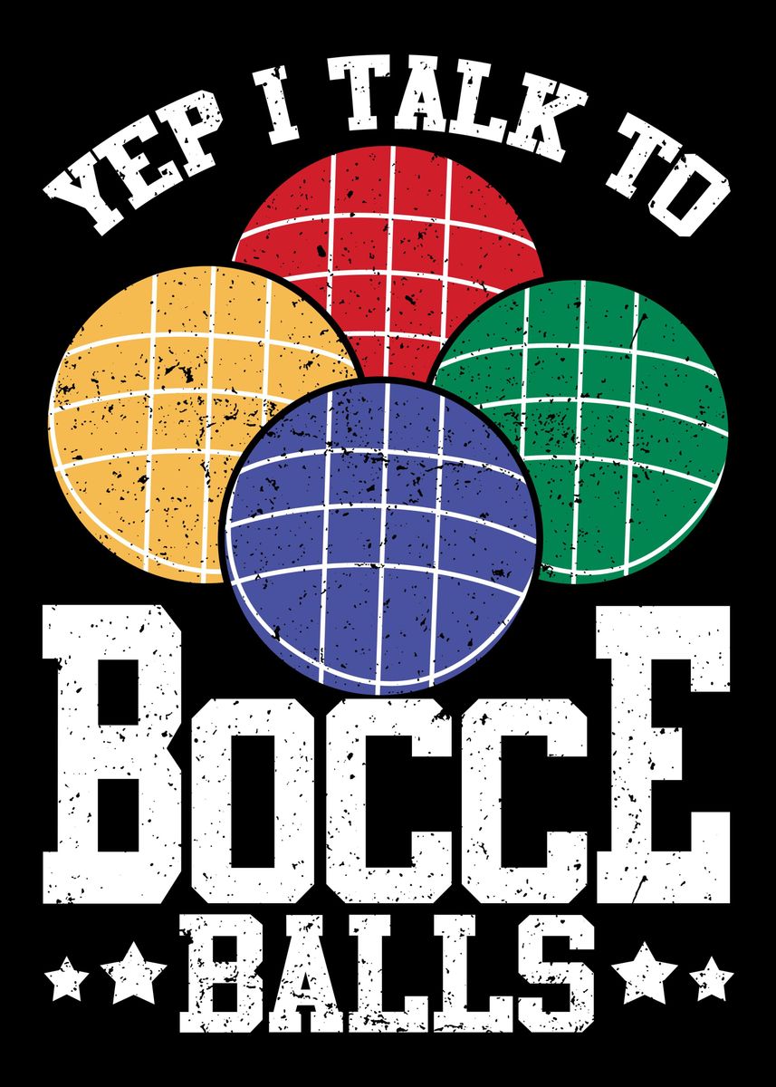 'Bocce Ball Player' Poster, picture, metal print, paint by ...