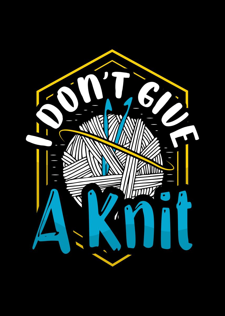 'Knitting Knitter' Poster by Sebastian Wünsche | Displate