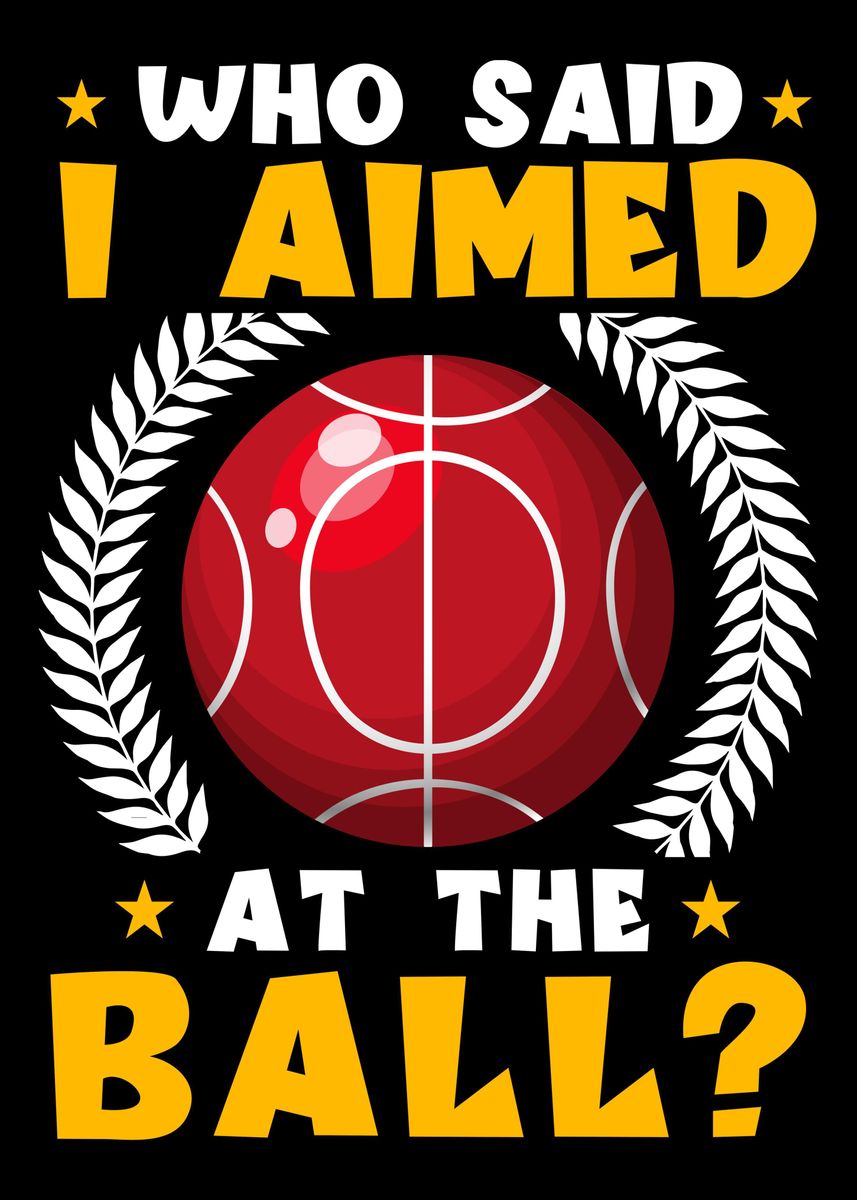 'Funny Bocce Ball Player' Poster, picture, metal print, paint by ...