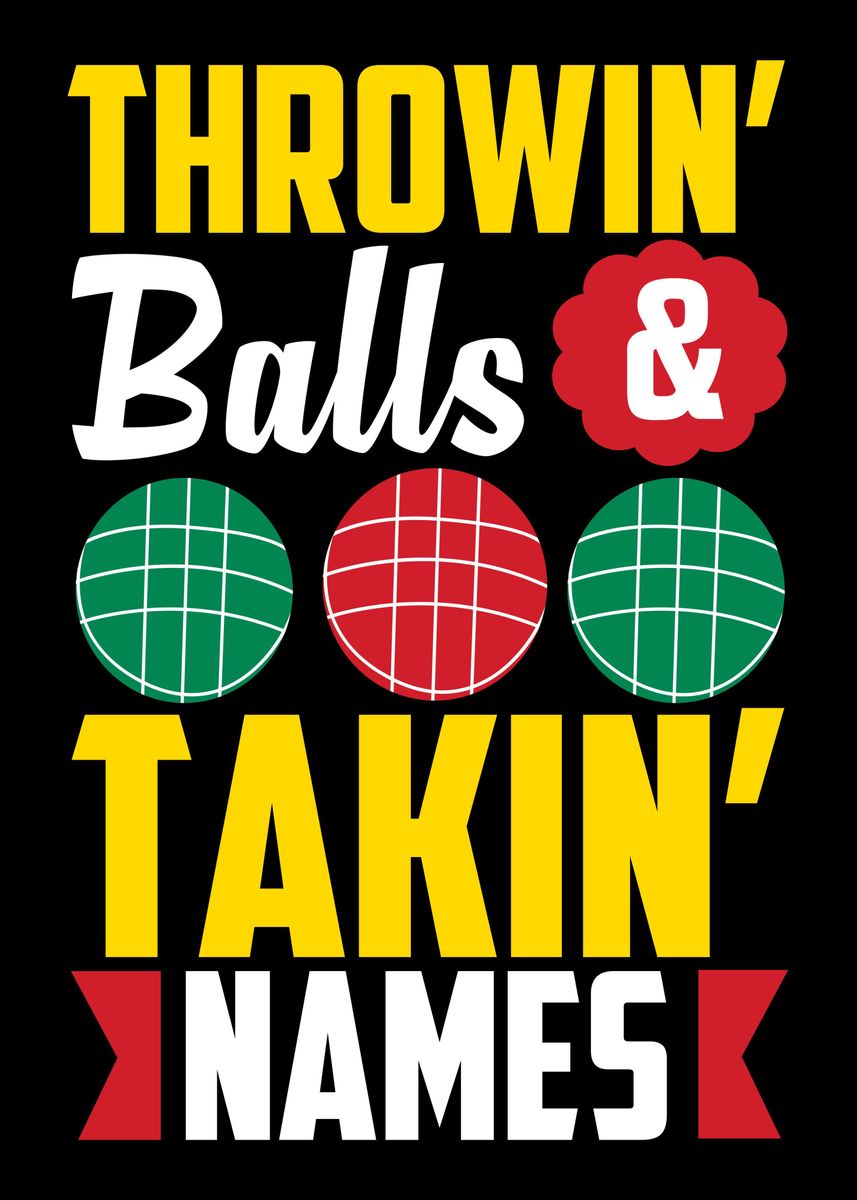 'Bocce Ball Player' Poster, picture, metal print, paint by ...