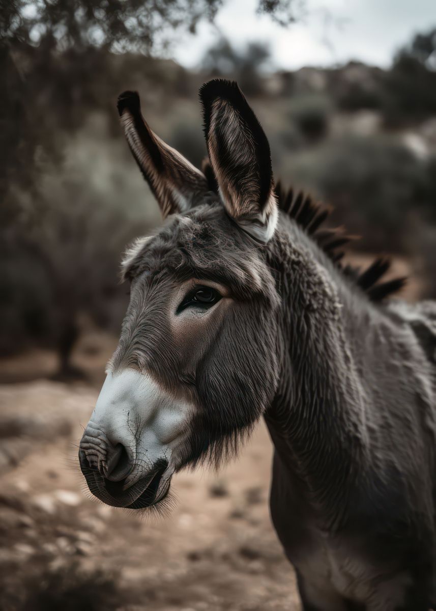 'Cute Donkey' Poster, picture, metal print, paint by Zooscape Wildlife ...