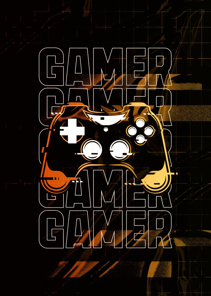 'Gamer' Poster, picture, metal print, paint by art qlie | Displate