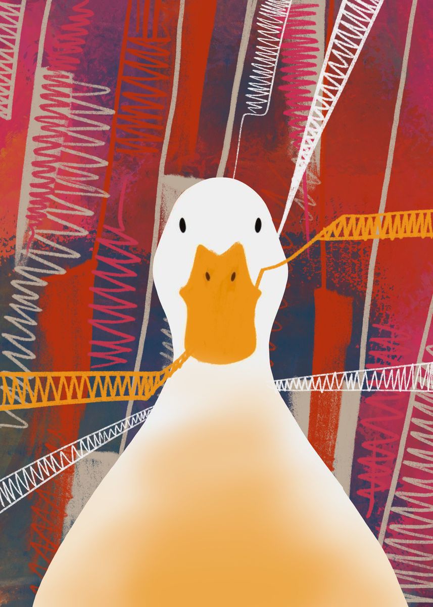 'Duck Judgment of the world' Poster, picture, metal print, paint by ...