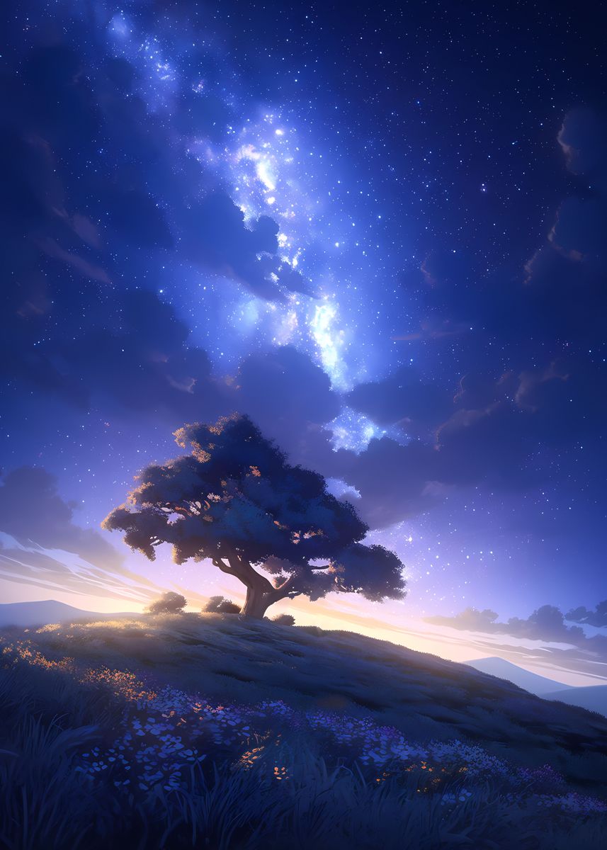 'Tree Space Art' Poster, picture, metal print, paint by The creative ...