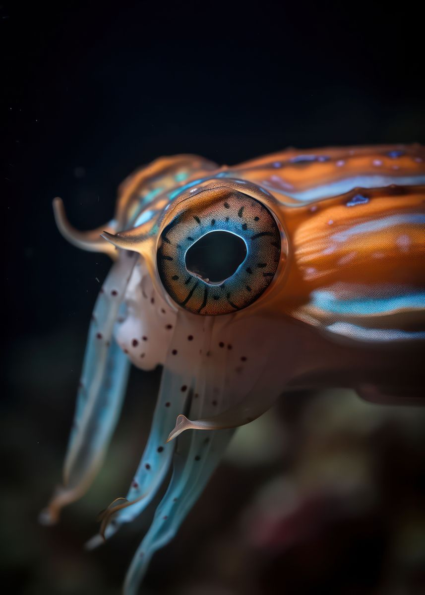 'Graceful squid' Poster, picture, metal print, paint by Zooscape ...