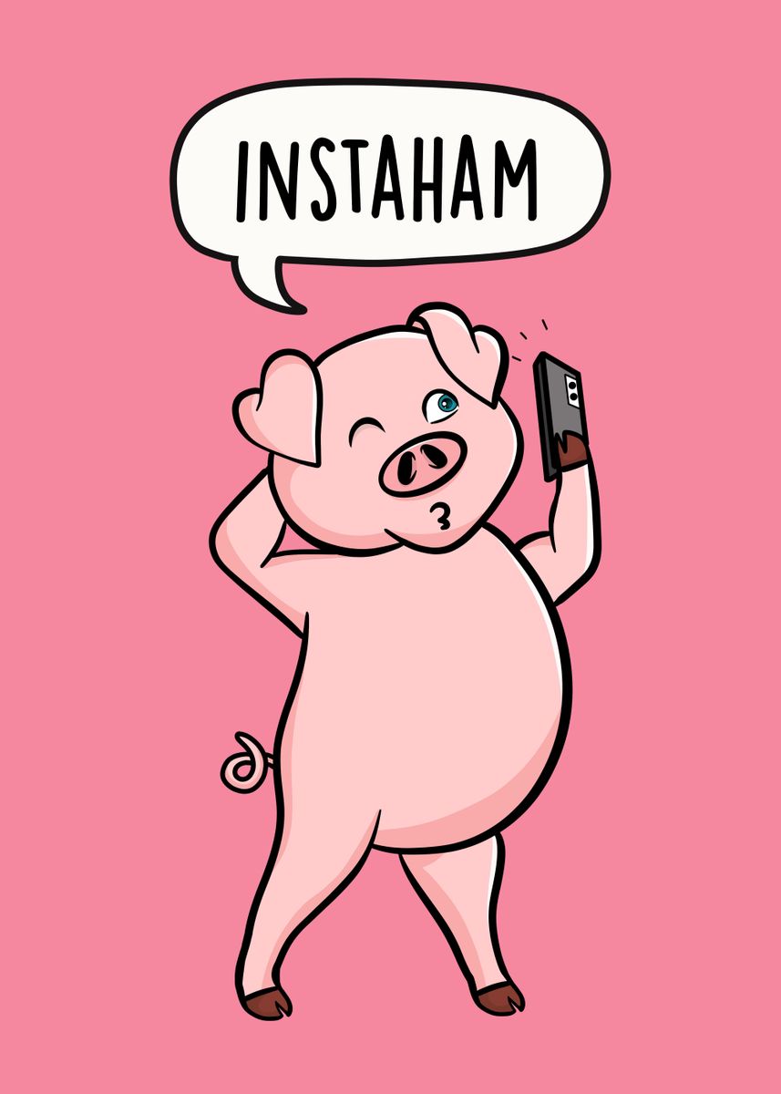 'Instaham' Poster, picture, metal print, paint by LEFD Designs | Displate