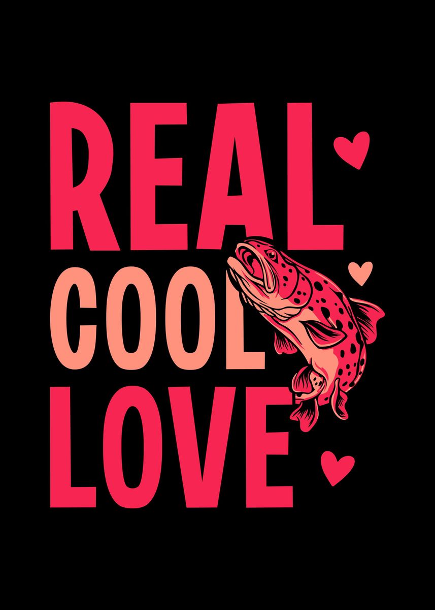 'Valentins Day Fishing' Poster, picture, metal print, paint by ...