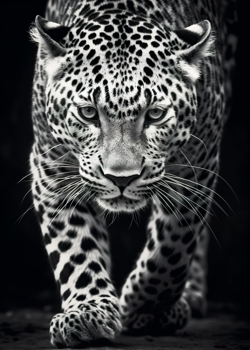 'Leopard' Poster, picture, metal print, paint by MaluBobo | Displate