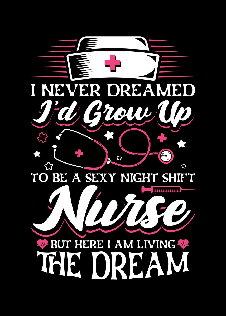 'Night Shift Nurse' Poster by Sebastian Wünsche | Displate