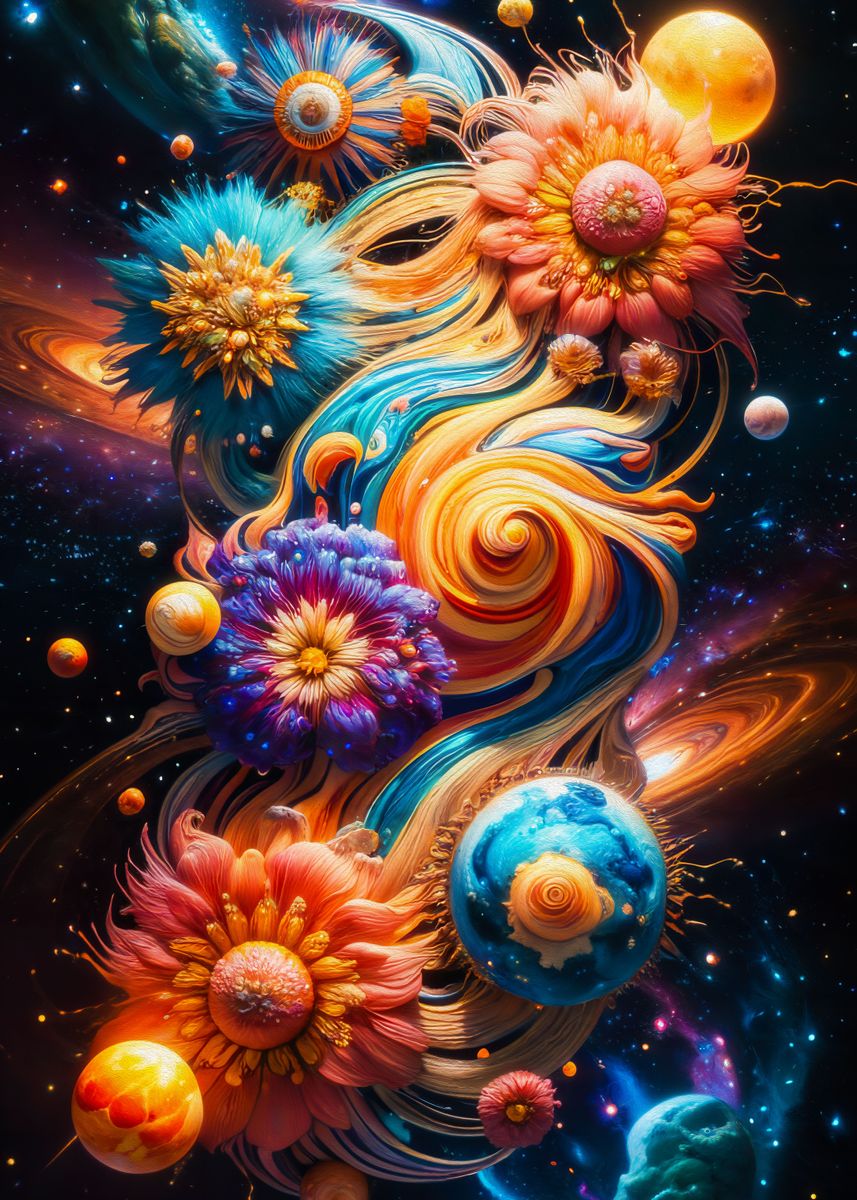 'Abstract space composition' Poster by restlessperson | Displate