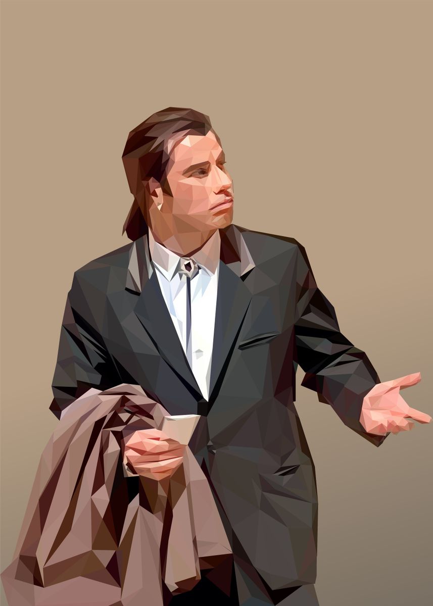 'confusing travolta meme' Poster, picture, metal print, paint by ...