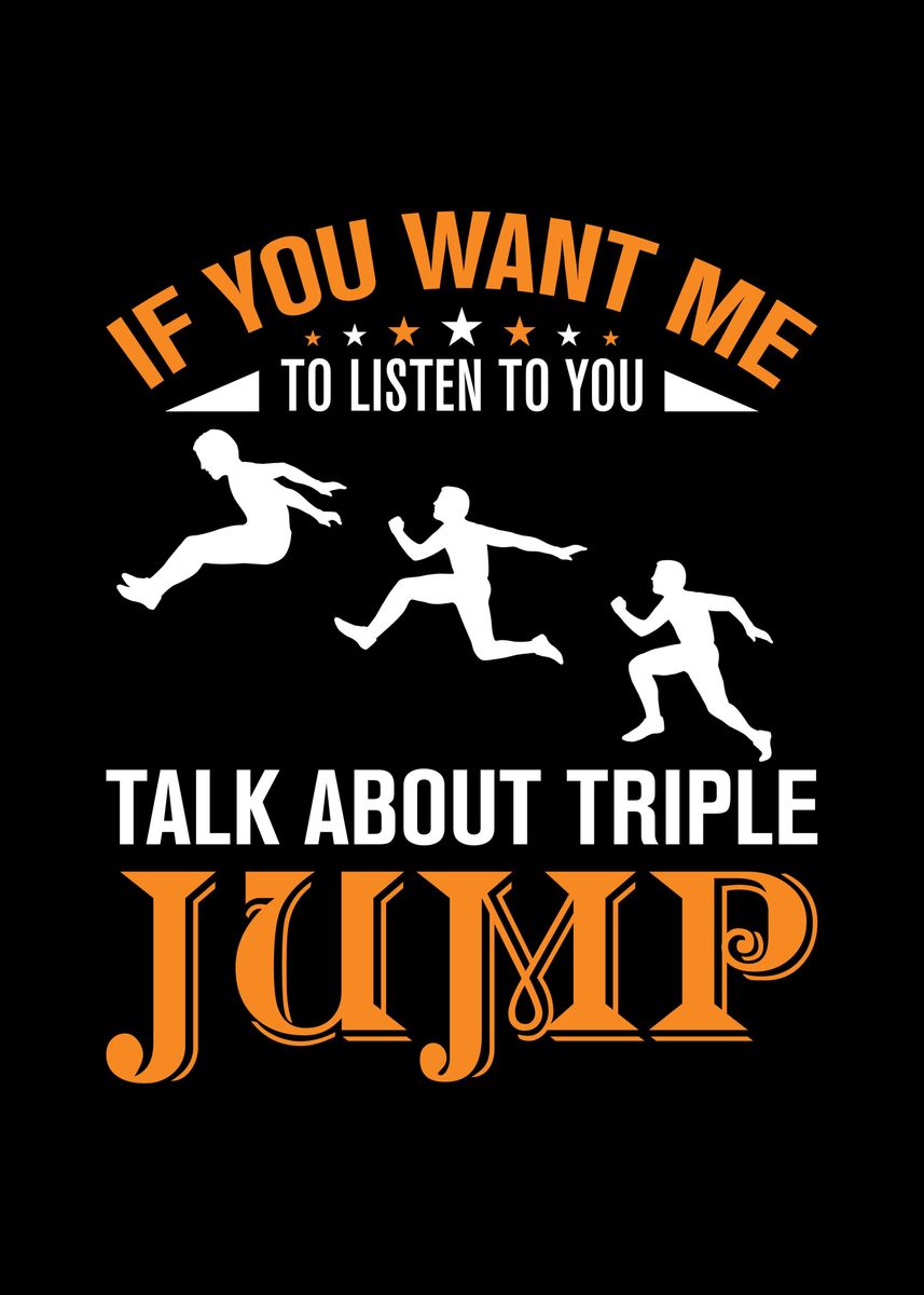 'Triple Jump' Poster, picture, metal print, paint by Sebastian Wünsche ...