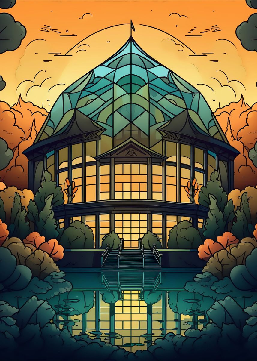 'Glass Doom' Poster, picture, metal print, paint by Abu Abu | Displate