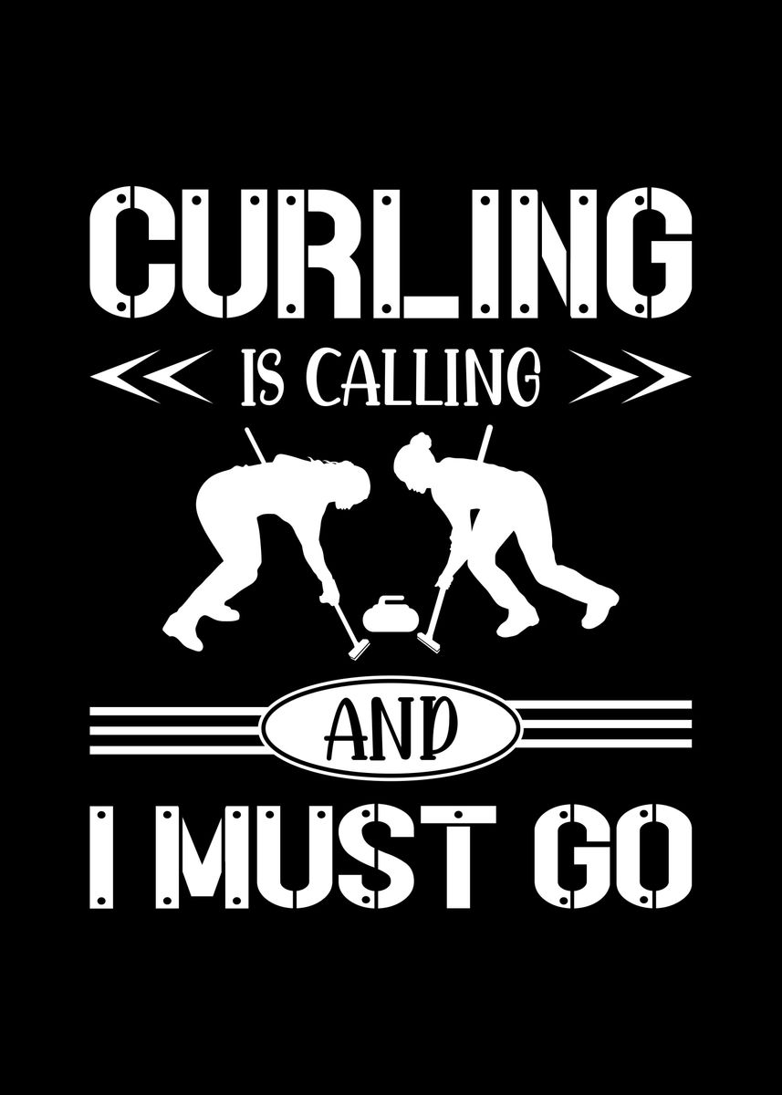 'Curling Curler' Poster, picture, metal print, paint by Sebastian ...