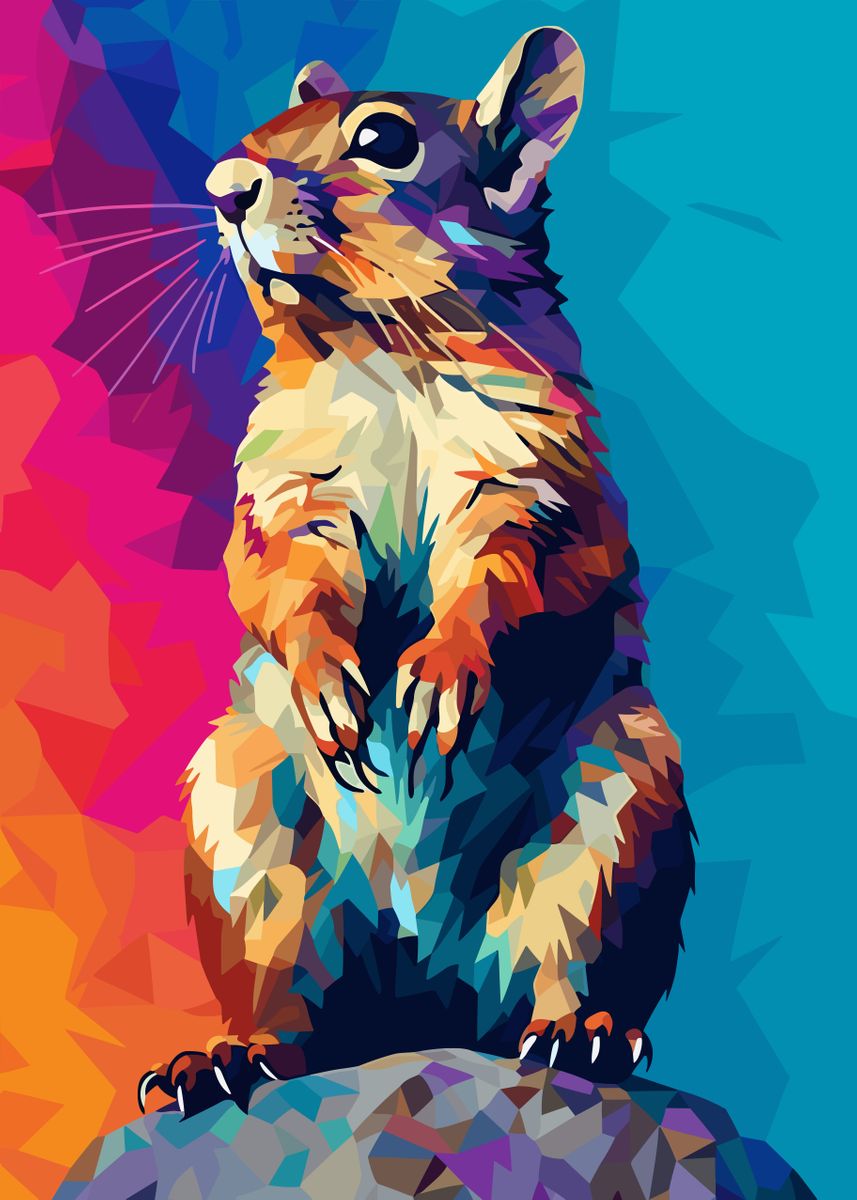 'Wild Nature Animal WPAP' Poster, picture, metal print, paint by ...
