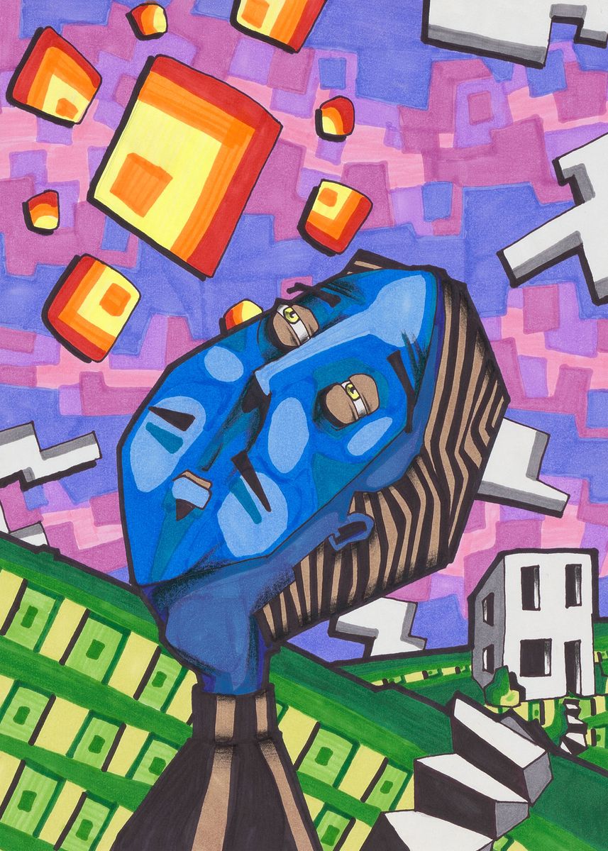 'The man abstract' Poster, picture, metal print, paint by ArtLibs ...