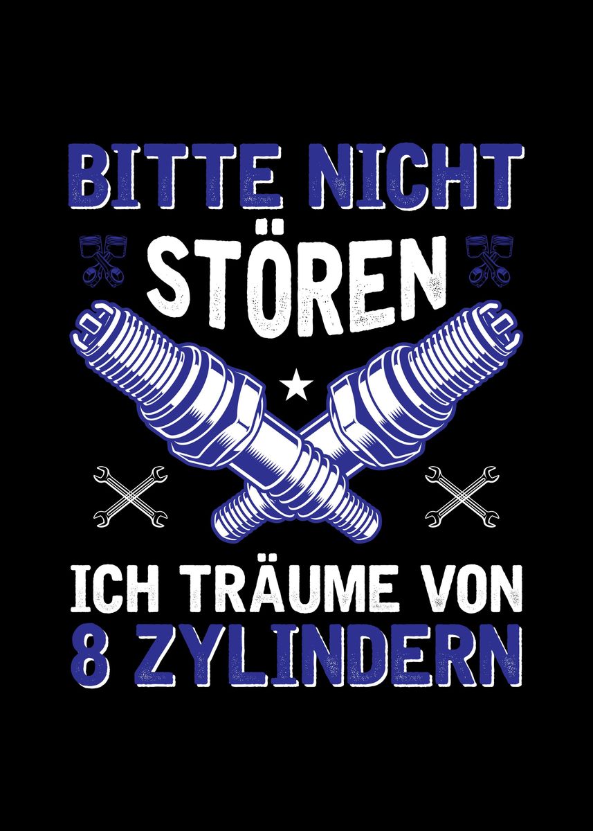 'Tuner Tuning German V8' Poster, picture, metal print, paint by ...