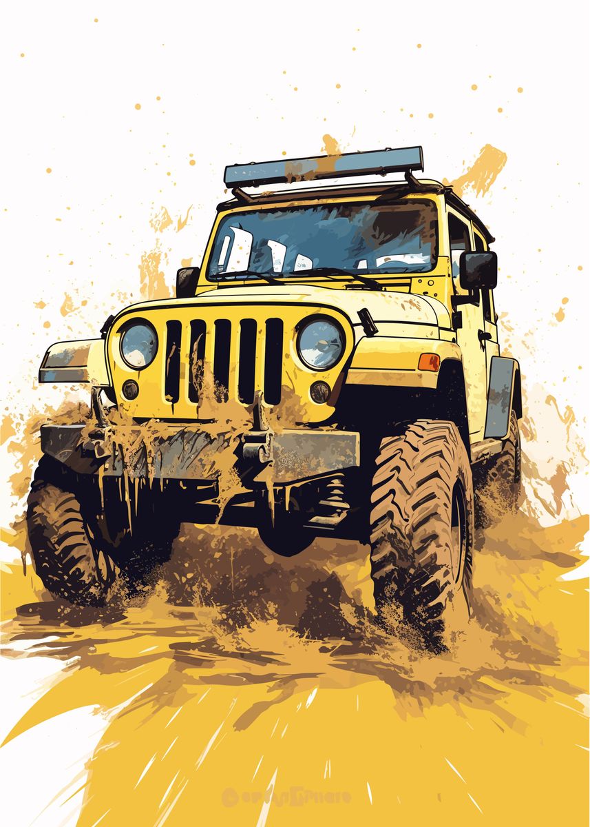'Retro off road ' Poster, picture, metal print, paint by Mobilunik ...