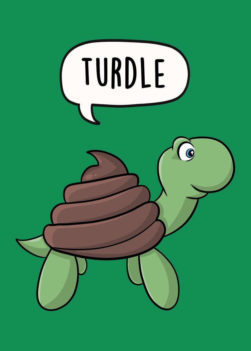 'Turdle' Poster, picture, metal print, paint by LEFD Designs | Displate