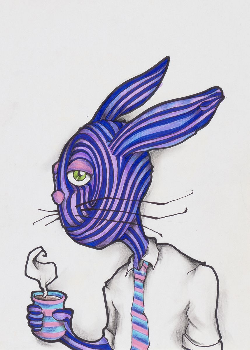 'Rabbit Man Abstract' Poster by ArtLibs | Displate