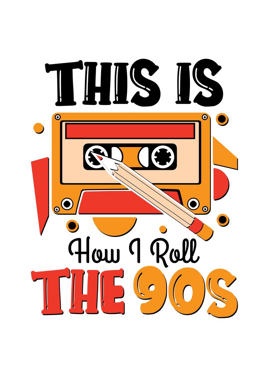 '90s German 90' Poster, picture, metal print, paint by Sebastian ...