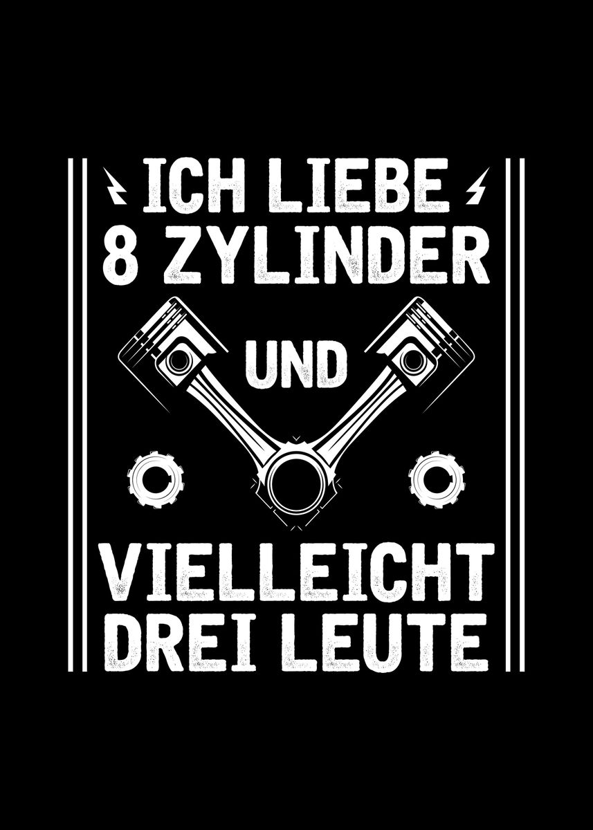 'Tuner Tuning German V8' Poster by Sebastian Wünsche | Displate