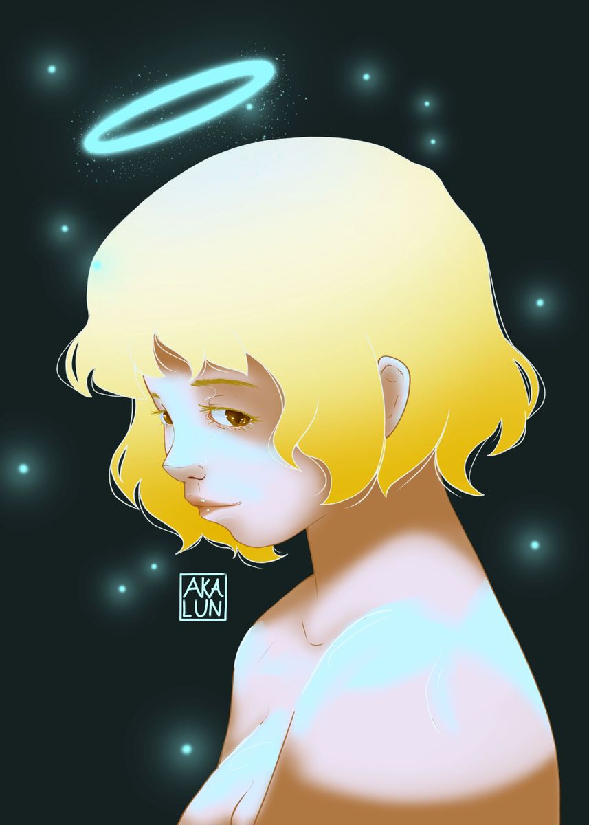 'Cold angel n2' Poster, picture, metal print, paint by Akalun | Displate